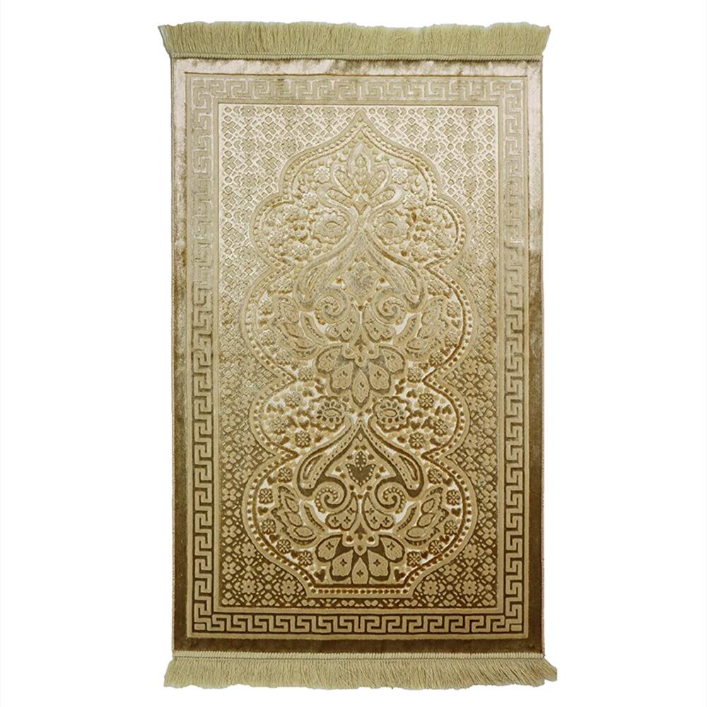 Embossed Golden Yellow Plain Prayer Mat - Warm World Group