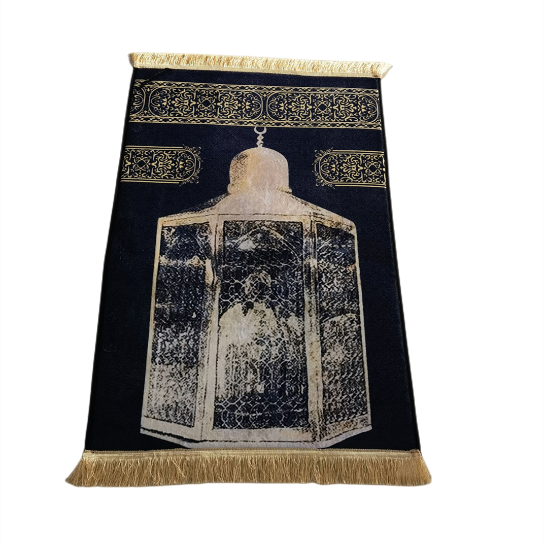 Black Prayer Mat with Tassels - Warm World Group